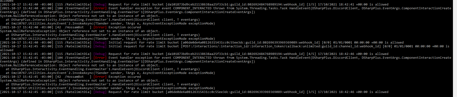 Nullreferenceexception When Using Interactivityextensionwaitforeventargsasync Func Predicate