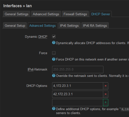 DHCP Options 4 and 42 not offered. · Issue #13451 · openwrt/openwrt ...