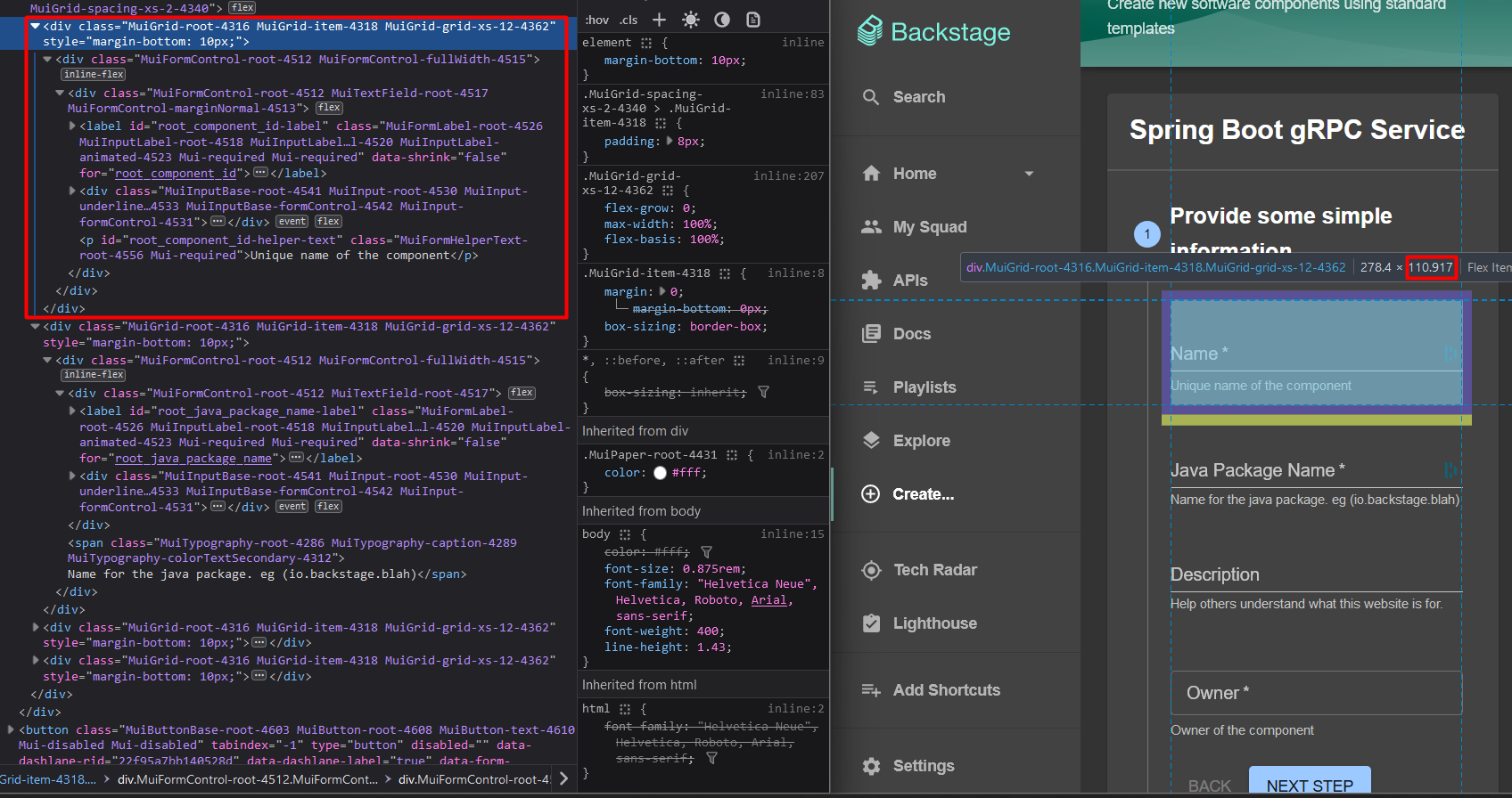 🐛 Bug Report: HTML and CSS differences when using field extensions in scaffolder · Issue #15870 ...