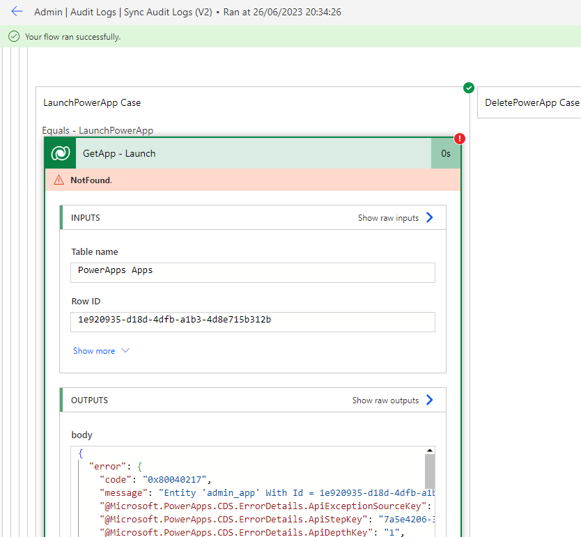 [CoE Starter Kit - BUG] after upgrading Audit Log component, fail to load data into Audit Log ...