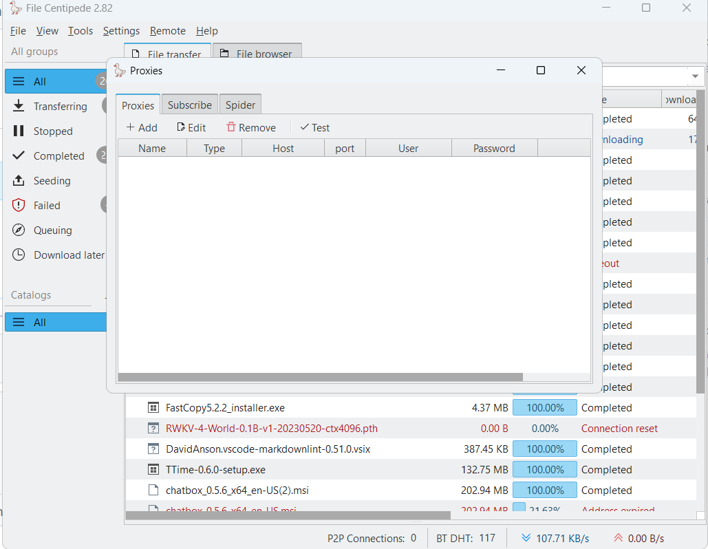 添加走系统代理的选项！ · Issue #619 · filecxx/FileCentipede · GitHub