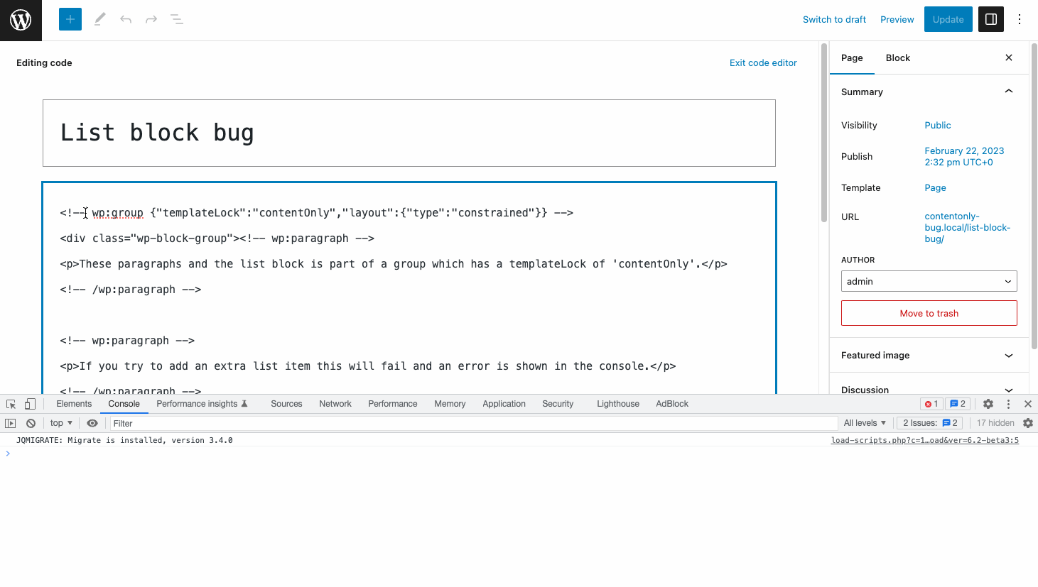 Console Error When Group Templatelock Contentonly On Trying To Add Item To List · Issue 48324