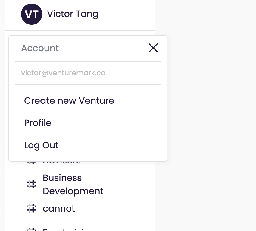 Clicking Anywhere Outside This Dropdown Should Close Dropdown · Issue 370 · Venturemark