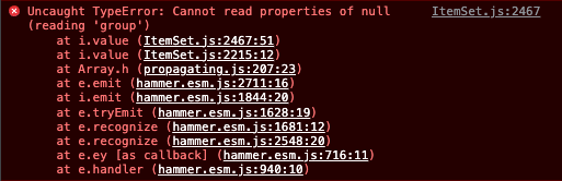 on click cluster with shift key crash the timeline · Issue #1650 ...