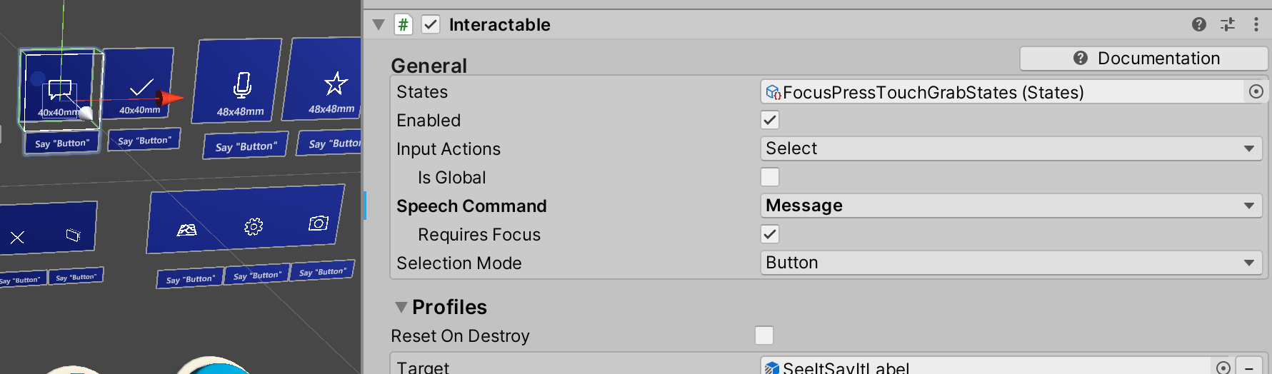 Can't enable Focused speech voice command, no voice commands on buttons ...