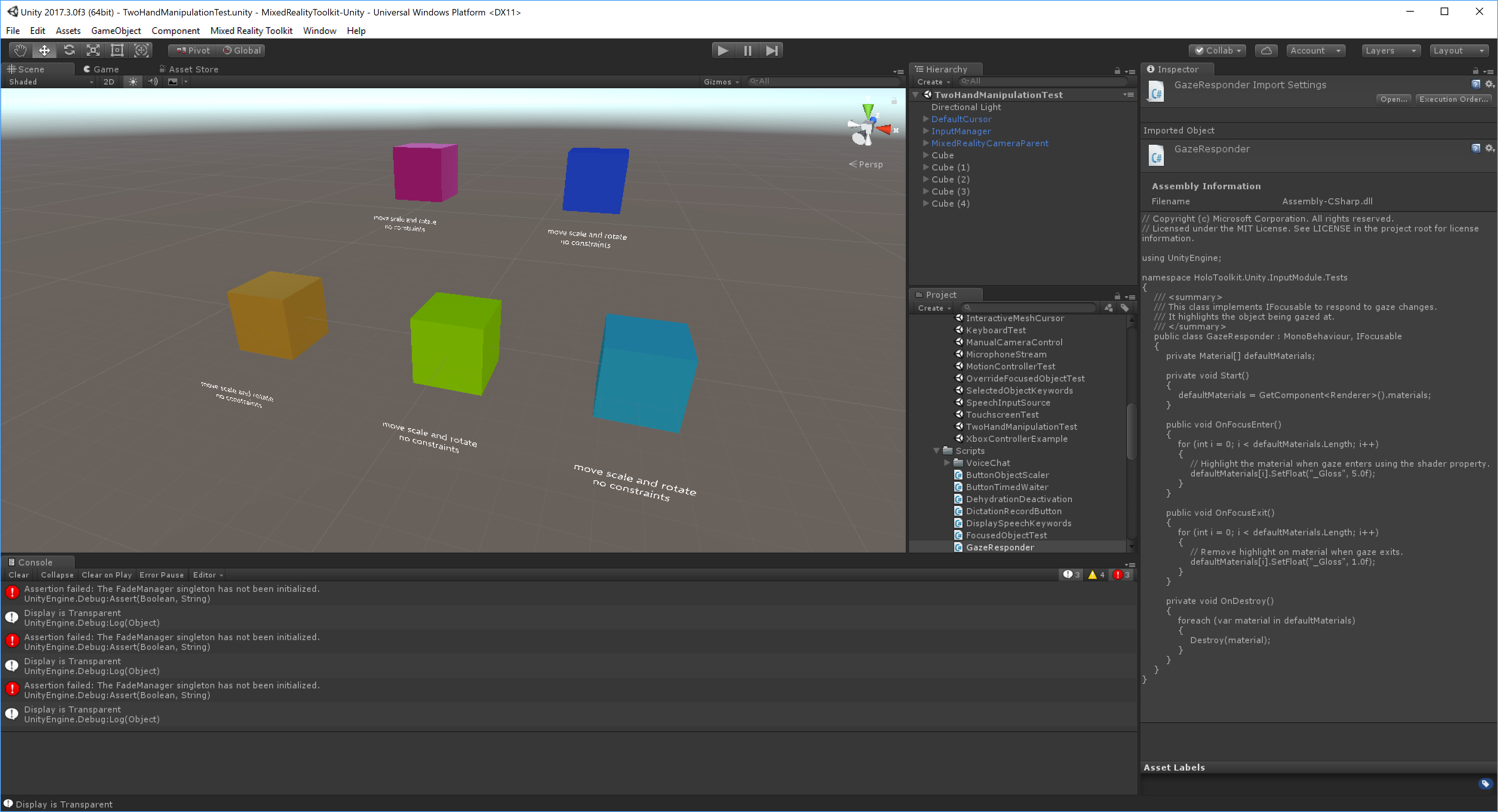 Add ability to manipulate objects using two hands · Issue #1604 · microsoft/MixedRealityToolkit ...