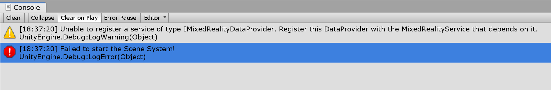 Scene System Fails To Start · Issue 5641 · Microsoftmixedrealitytoolkit Unity · Github