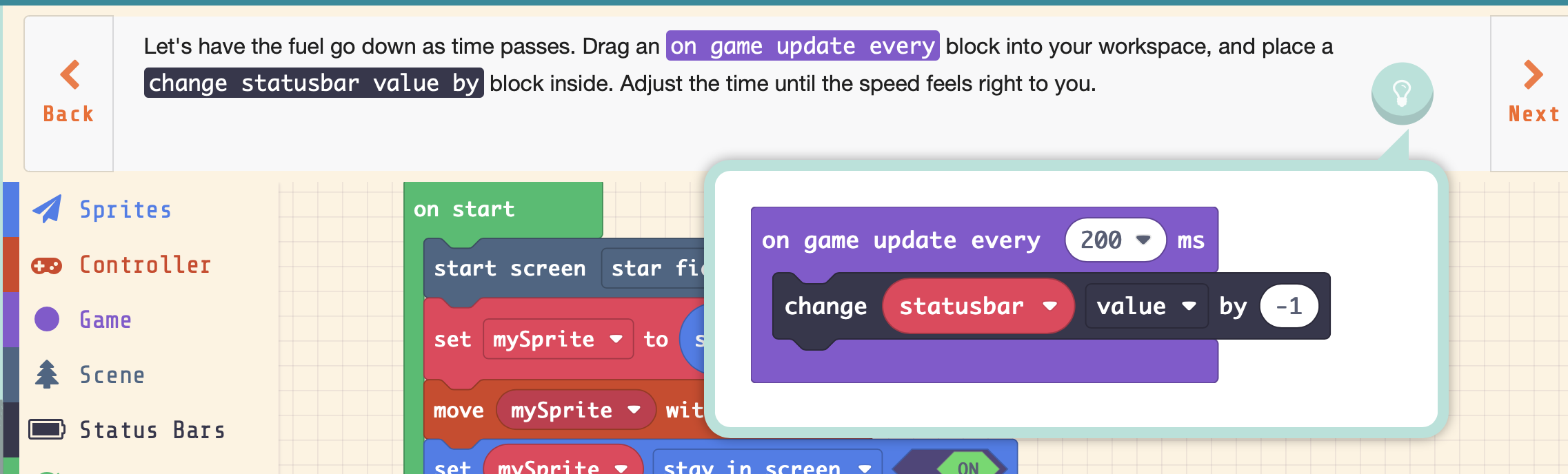 skillmap space game card 4 step 4 doesn't mention changing the value to -1 · Issue #2665 ...