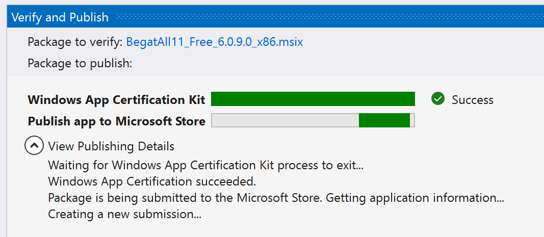 Deployment to Microsoft store from Visual Studio 2022 fails for self-contained, packaged WinUI 3 ...