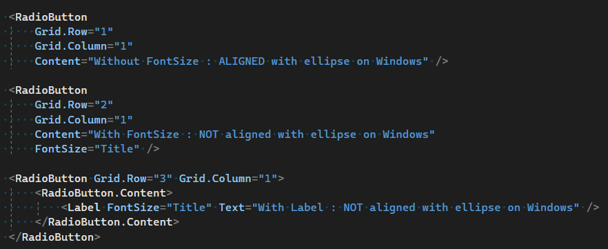 RadioButton content not aligned to the ellipse on Windows (work on Android) · Issue #10694 ...