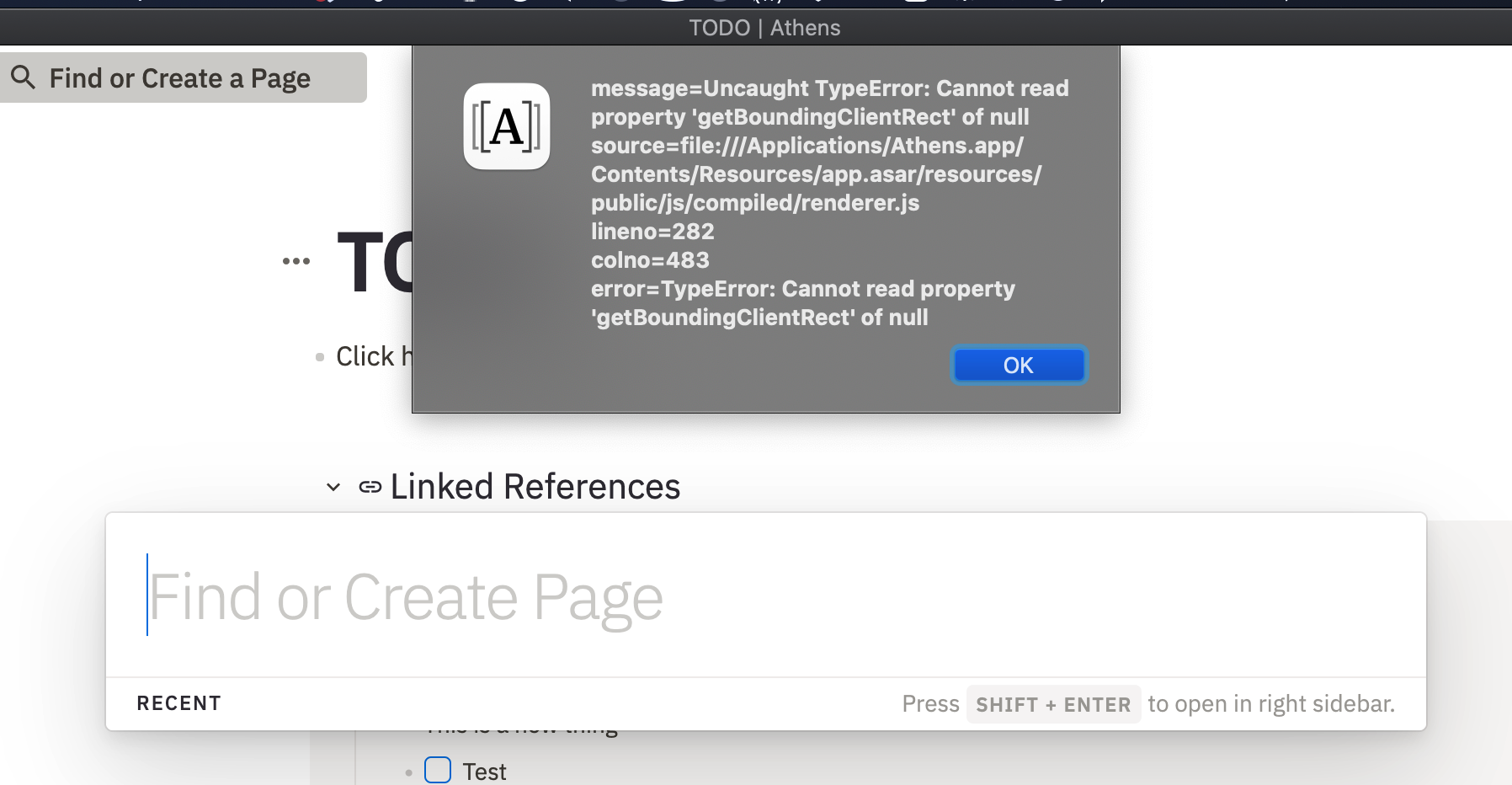 Can't see recent files · Issue #814 · athensresearch/athens · GitHub