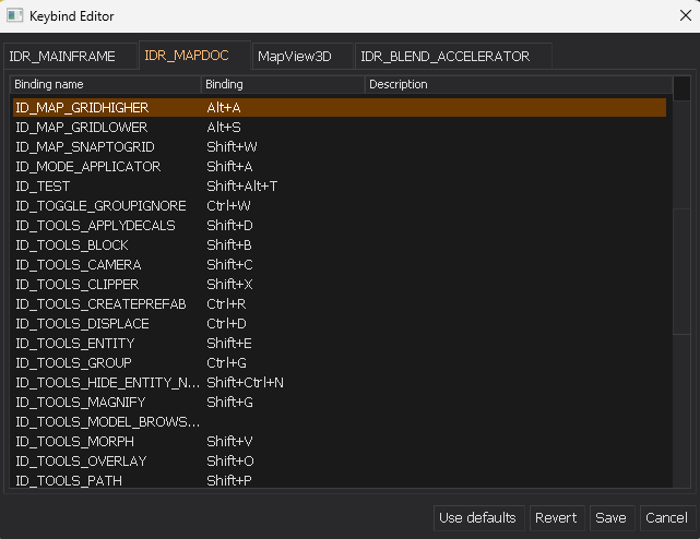 Feature: Multiple Keybind configurations in Keybind Editor of Hammer ...