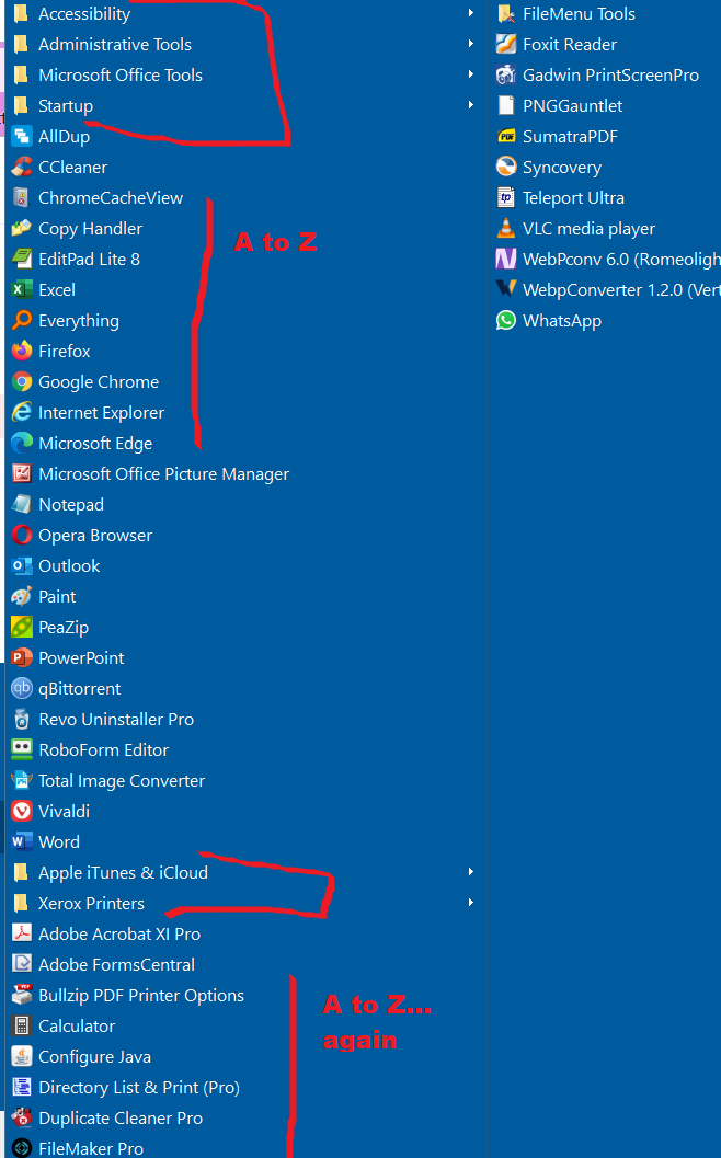 All programs in two sections · Issue #969 · Open-Shell/Open-Shell-Menu ...