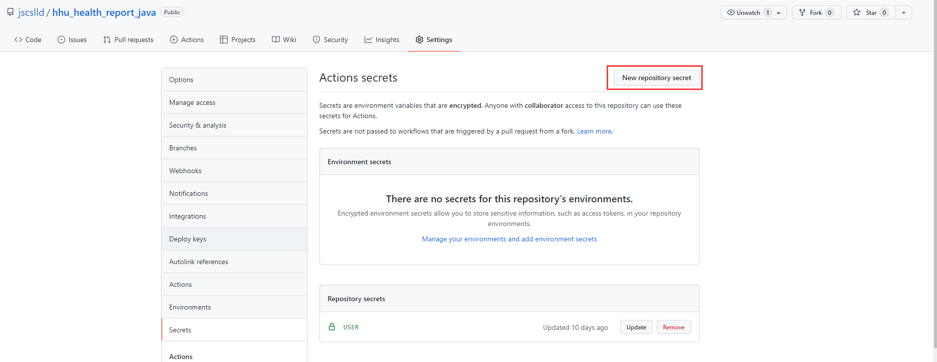 GitHub - lollipop190/hhu_health_report_java: 河海大学自动打卡系统（GitHub Action）