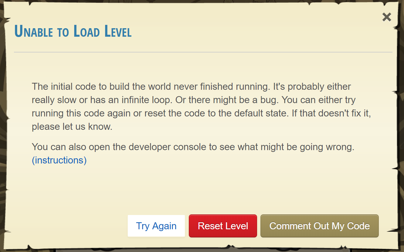 Unable to load level Ingredient Identification · Issue #4885 · codecombat/codecombat · GitHub