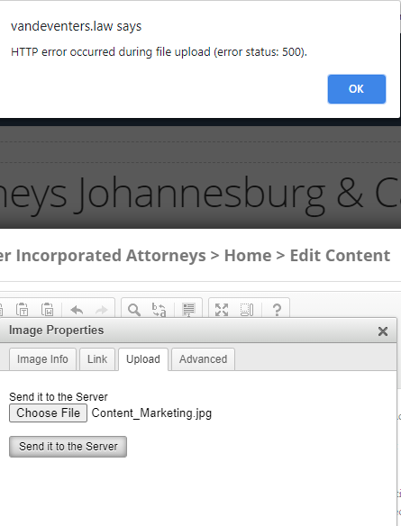HTTP error occurred during file upload (error status: 500) · Issue #4555 · dnnsoftware/Dnn ...