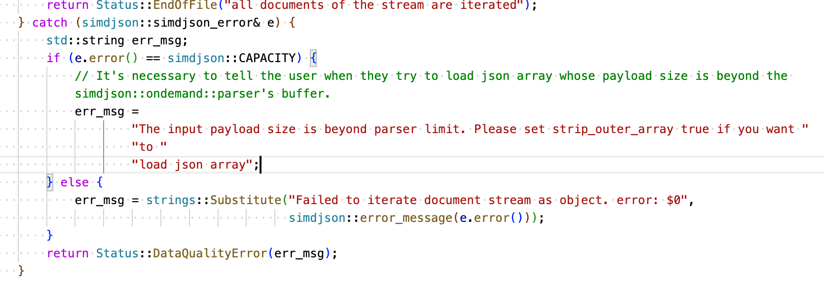 [BUG][BE] Stream load json data error message is not clear · Issue ...