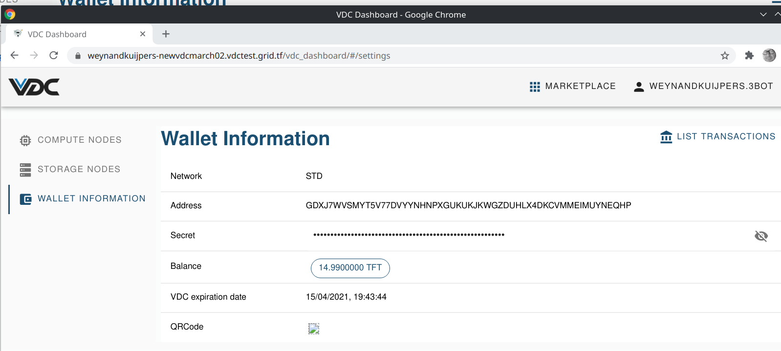 newly deployed VDC keeps reporting new release is available + broken image at QR code to top up ...