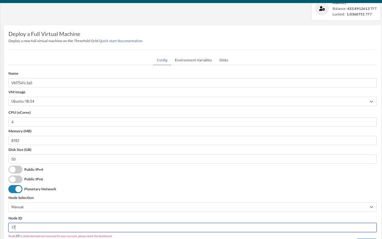 Rented node does not allow VM deployments · Issue #1059 · threefoldtecharchive/grid_weblets · GitHub