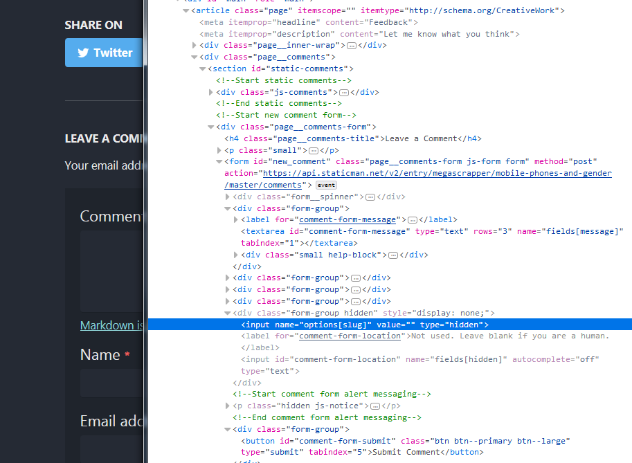 Staticman v2 doesn't appear on pages · Issue #1774 · mmistakes/minimal-mistakes · GitHub