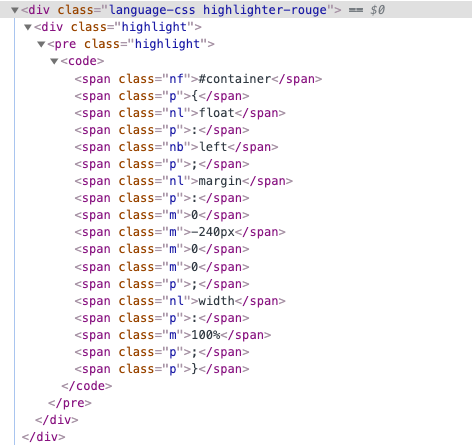 formatted as normal code · Issue #2565 · mmistakes/minimal-mistakes ...