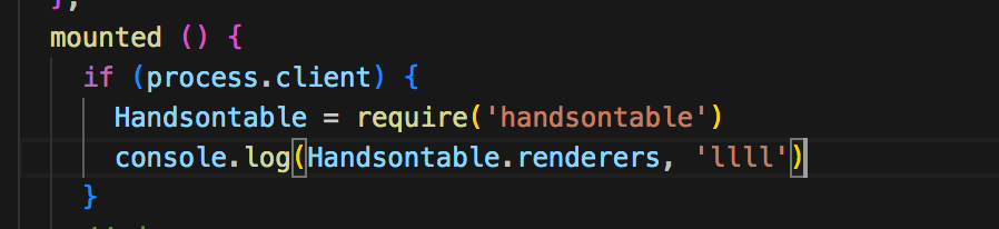[Bug]: nuxt框架下引入Handsontable，没有.renderers属性 · Issue #10466 · handsontable/handsontable · GitHub