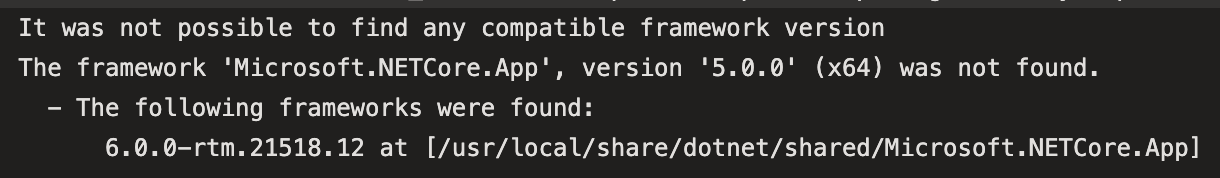 Mention --roll-forward switch in error message when no matching ...