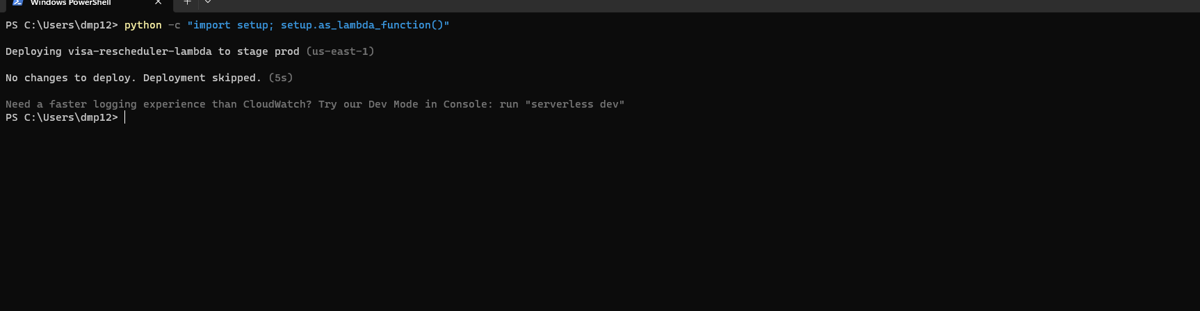 Noob to Aws launch · Issue #11 · dvalbuena1/visa_rescheduler_aws · GitHub