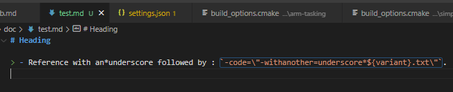 FormatOnSave changes '_' for '*' on markdown · Issue #2875 · prettier/prettier-vscode · GitHub