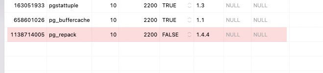We removed row in table pg_extensions · Issue #332 · reorg/pg_repack ...
