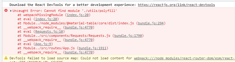 Cannot find module './utils/polyfill' · Issue #307 · material-table-core/core · GitHub