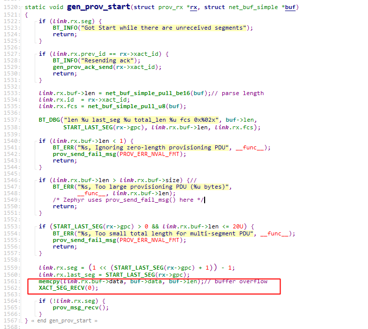 BLE_MESH join mesh network buffer overflow in prov.c (IDFGH-3016 ...