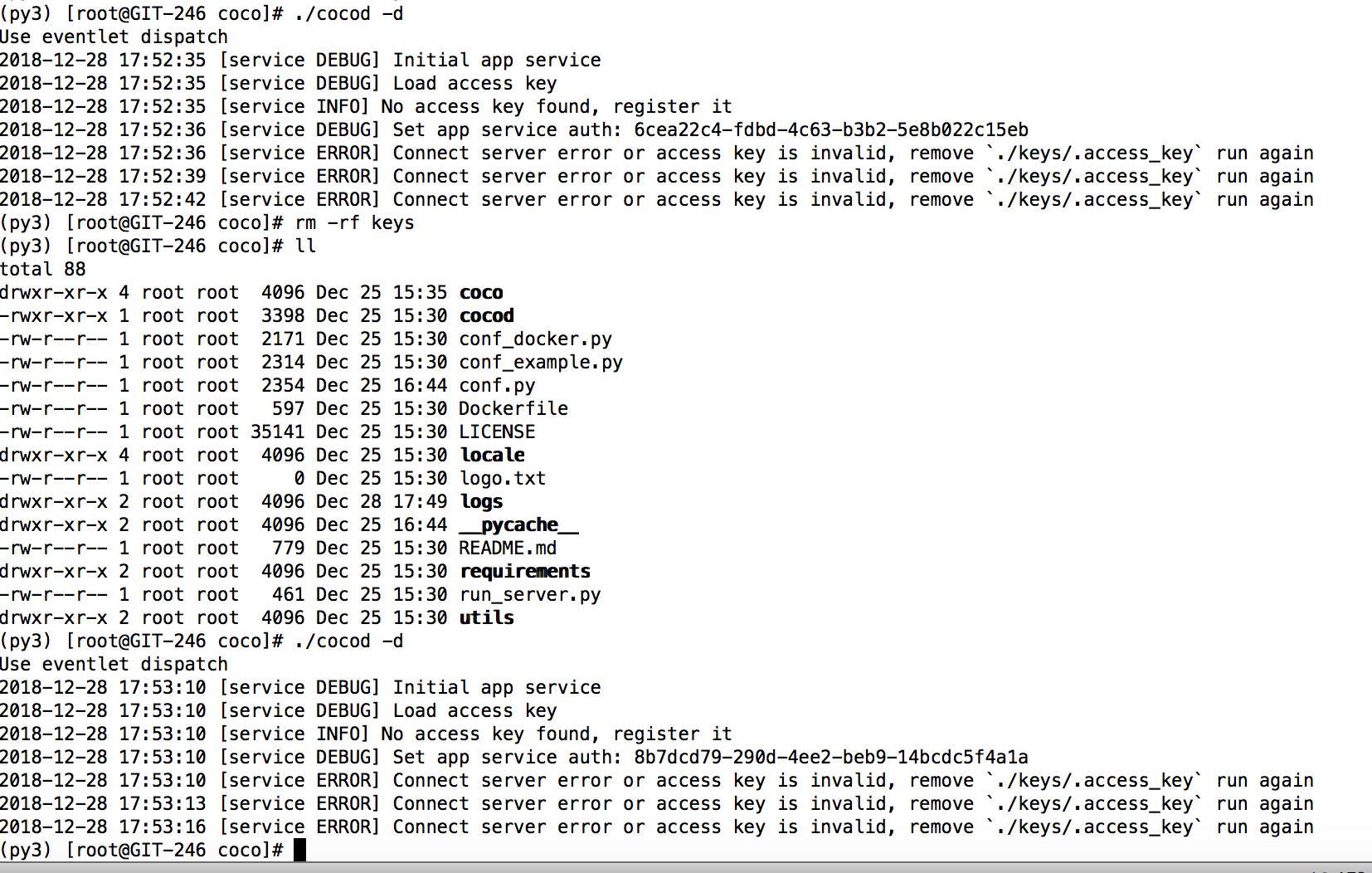 coco 启动一直报认证失败 · Issue #2273 · jumpserver/jumpserver · GitHub