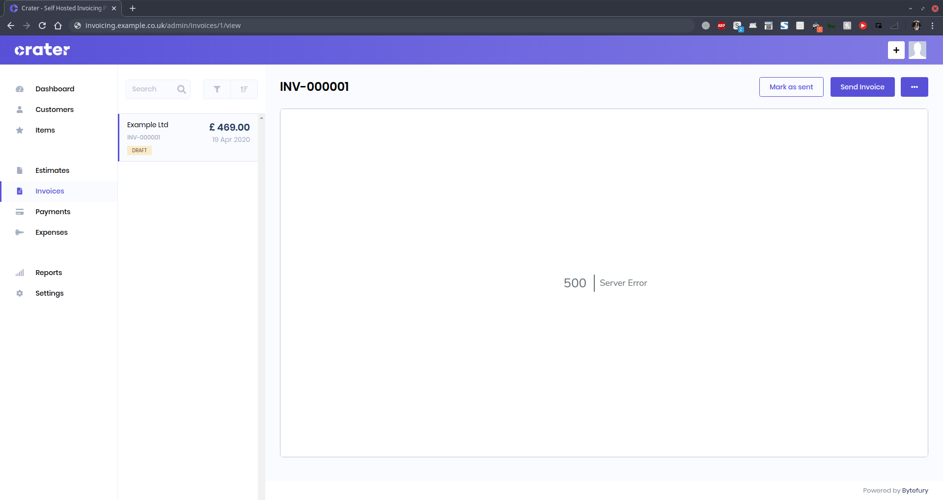 Invoice PDFs give a 500 error · Issue #200 · crater-invoice-inc/crater · GitHub