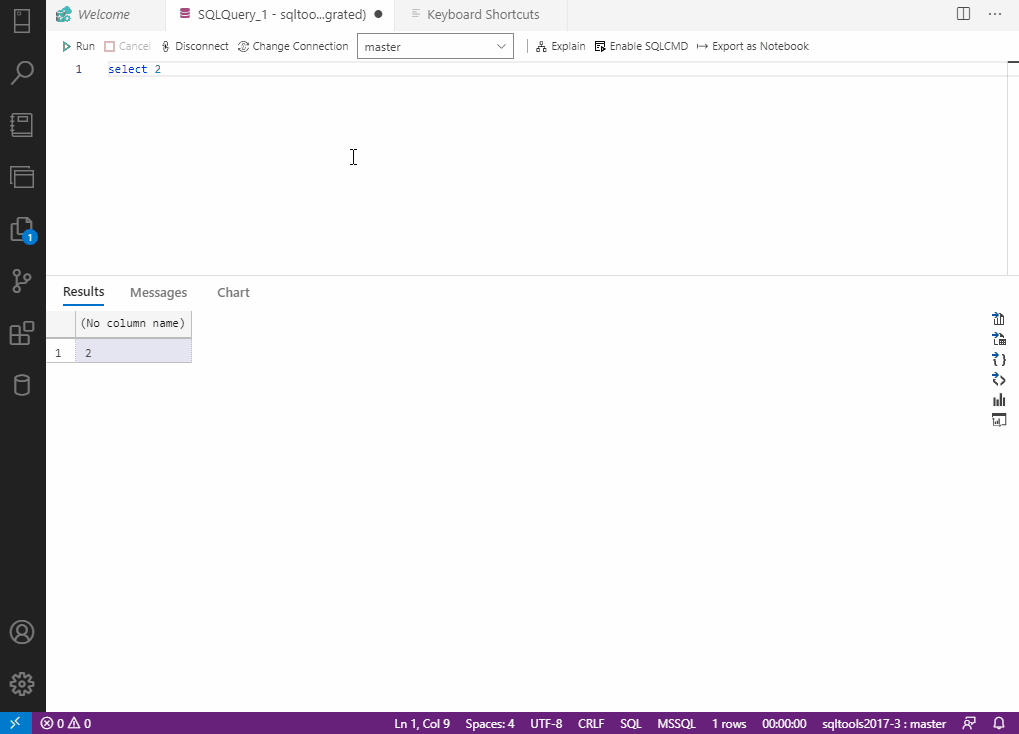 Keyboard Shortcut And Commands To Navigate Between The Editor Results And Messsages · Issue