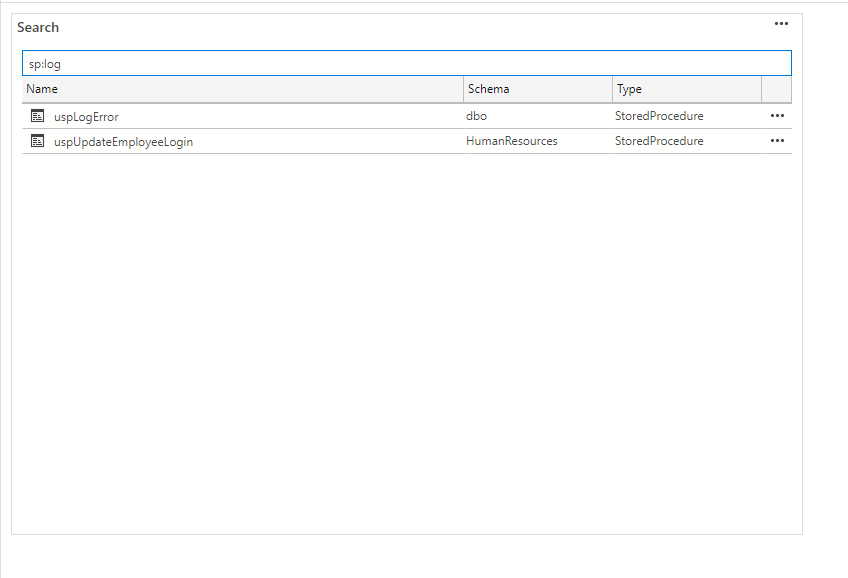 Please Add Ability To Search For A Stored Proc By Name · Issue 14695 · Microsoft 