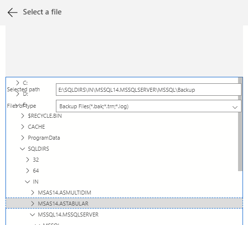 select backup file dialog - UI elements overlapping · Issue #16602 · microsoft/azuredatastudio ...