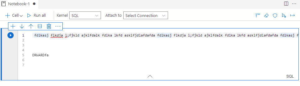 cell editor doesn't have horizontal scrollbar · Issue #21145 · microsoft/azuredatastudio · GitHub