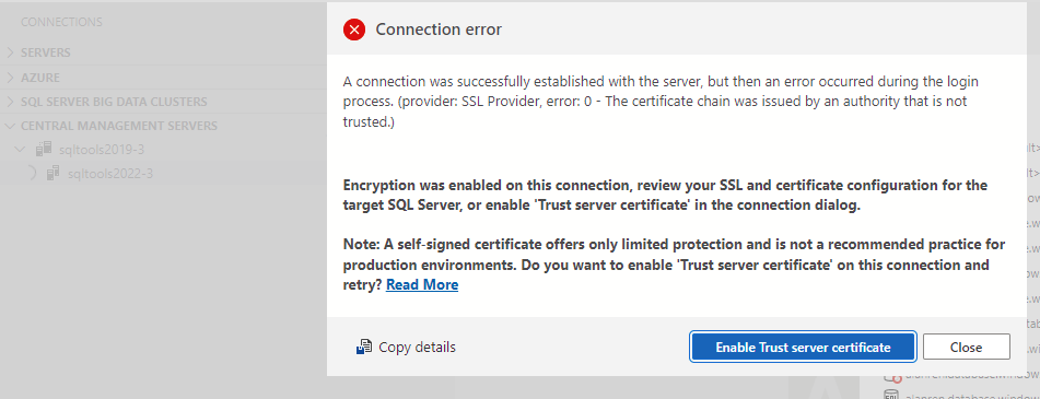 Not Able To Execute Query Or Run Notebook For Registered Servers 8648