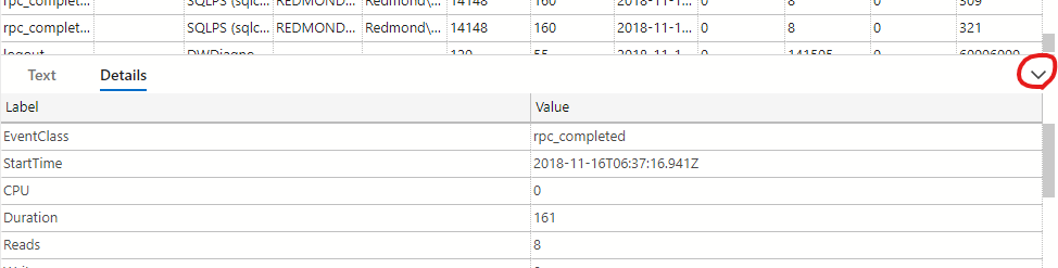 expand event detail button doesn't work occasionally · Issue #3254 · microsoft/azuredatastudio ...