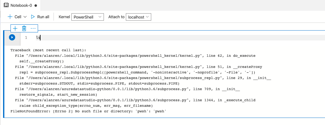powershell kernel doesn't work on macOS · Issue #11285 · microsoft ...