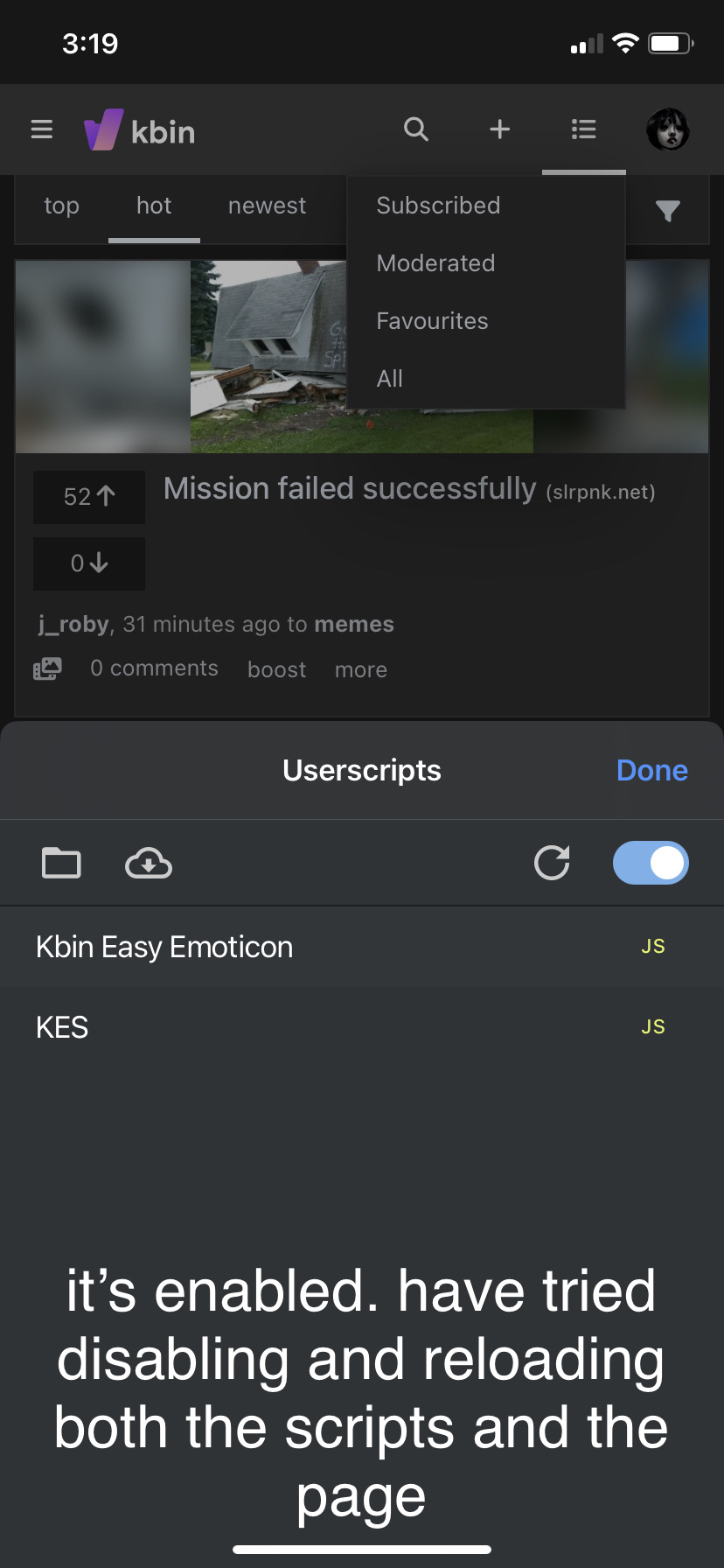[MOD] Blacklist posts · Issue #150 · aclist/kbin-kes · GitHub