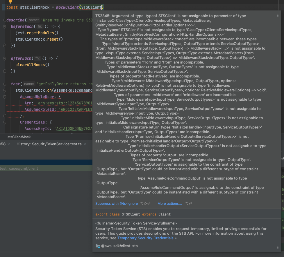Upgrade To Aws Skd 33690 Breaks Mock Functionality · Issue 174 · M Radzikowskiaws Sdk Client