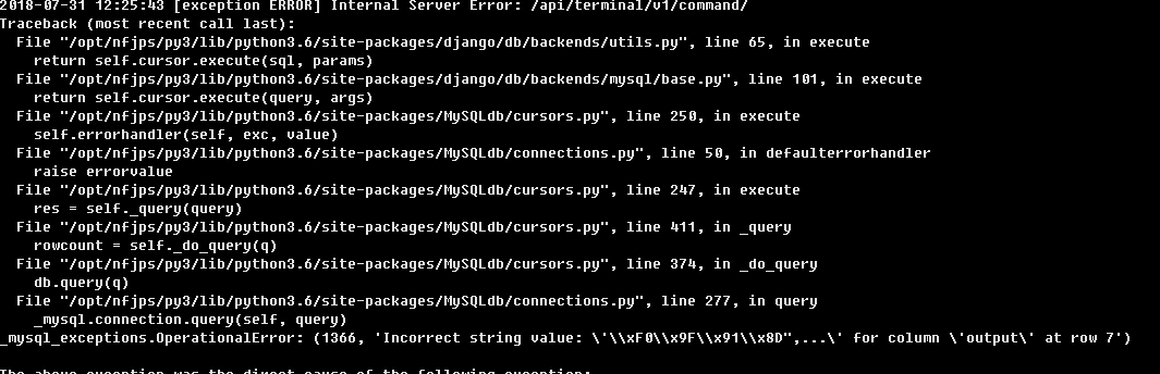 1366, Incorrect string value · Issue #1620 · jumpserver/jumpserver · GitHub