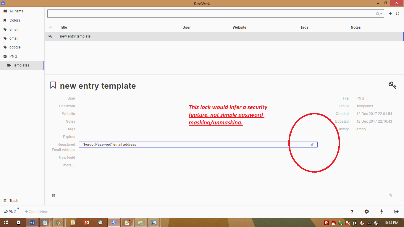 Unclear UX Lock/Unlock in field. No ToolTip, would be nice if added ...