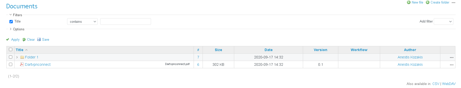 Available in CSV Internal Error · Issue #1175 · danmunn/redmine_dmsf · GitHub