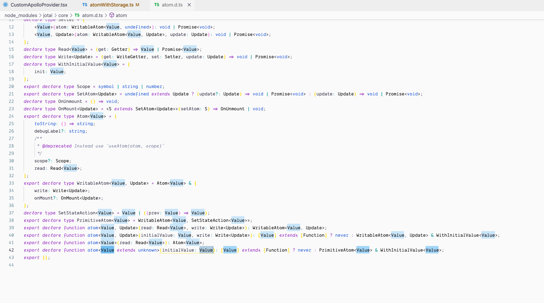 Improve typing of Atom, so if value of Value, is a promise, it still typecheck · Issue #725 ...