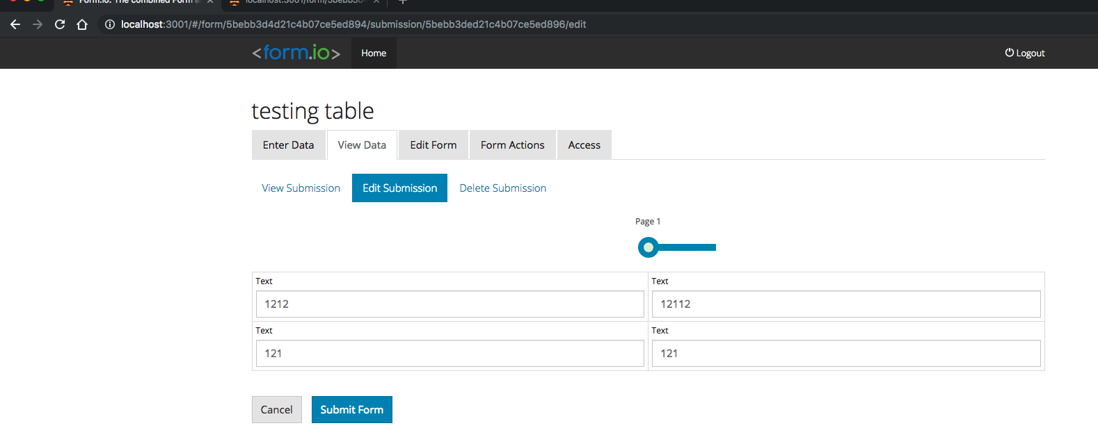 Table not working in a form submission view · Issue #577 · formio/formio · GitHub
