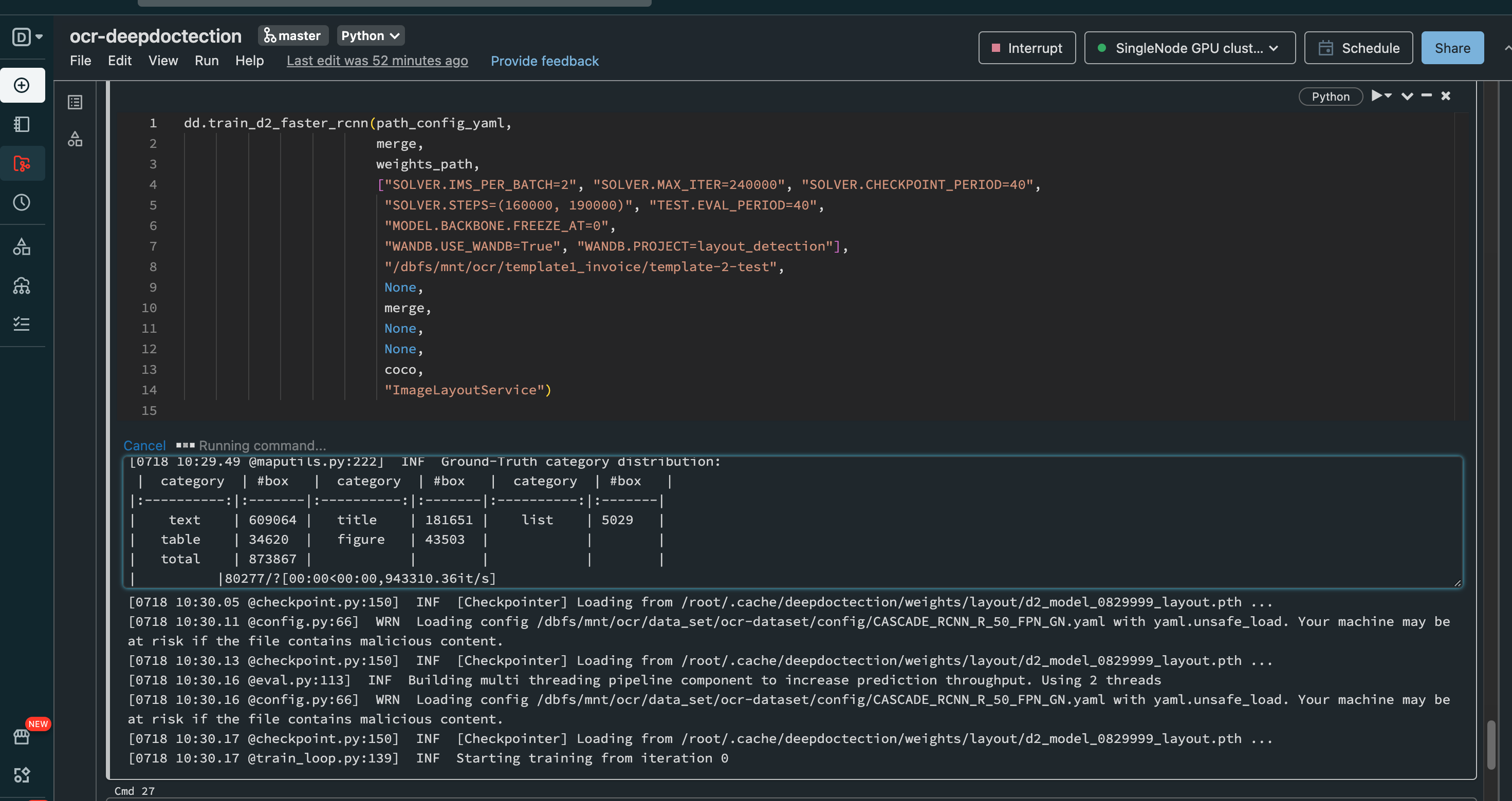 Training Is Struck At Iteration 0 · Deepdoctection Deepdoctection · Discussion 195 · Github