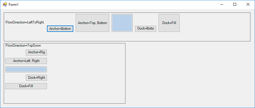 Anchored WinForms controls inside FlowLayoutPanel are not actually anchored · Issue #522 ...